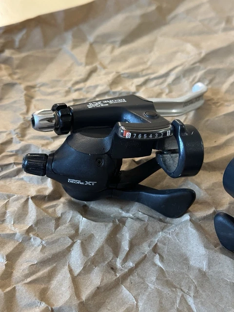 VINTAGE DEORE XT Shimano ST-M737 Brake And Shifter Levers 3x8 Front And ...
