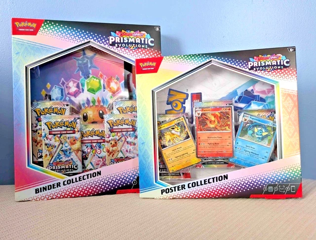 POKEMON PRISMATIC EVOLUTIONS Binder & Poster Collection COMBO $144.60 ...
