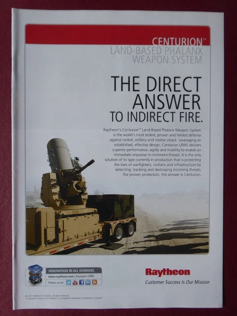 4/2011 PUB RAYTHEON Centurion Land Based Phalanx Weapon System Original ...