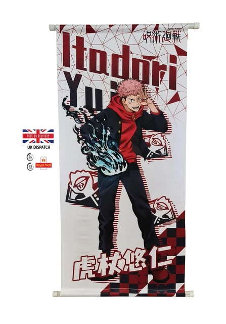 JUJUTSU KAISEN YUJI Itadori Anime Wall Scroll / Poster / Banner - 39cm ...