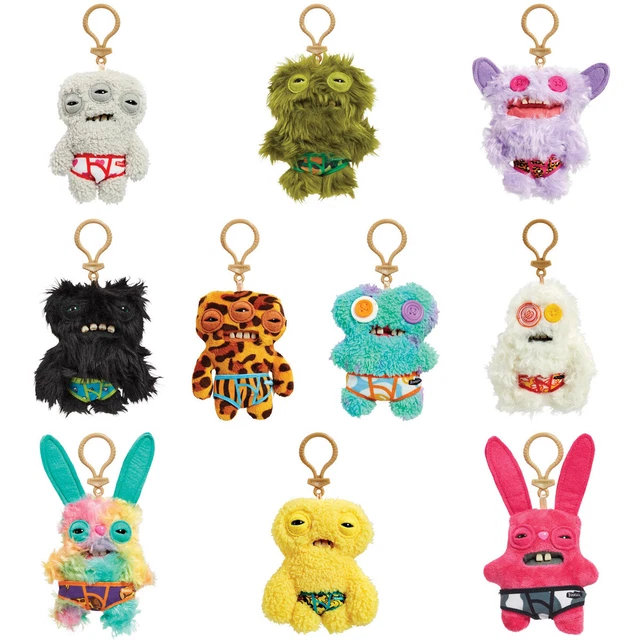 FUGGLER KEYRING KEYCHAIN 12cm Plush Funny Ugly Monster Series 4 - All ...