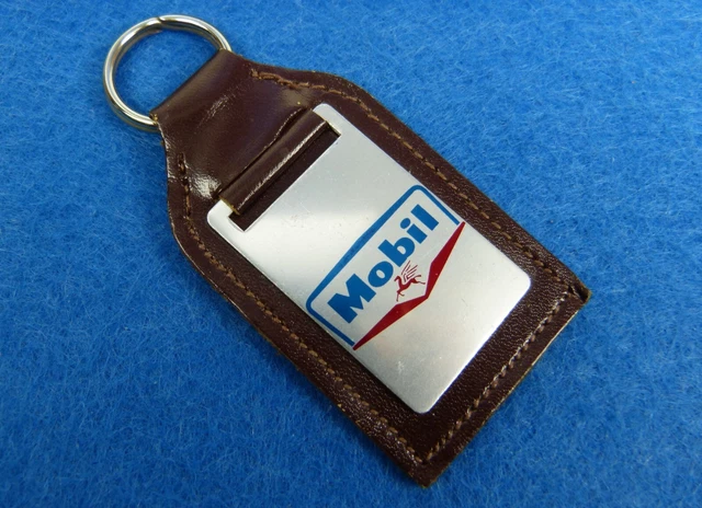 PORTE-CLÉS, KEY RING - MOBIL - Logo métal sur cuir - EUR 6,20 - PicClick FR