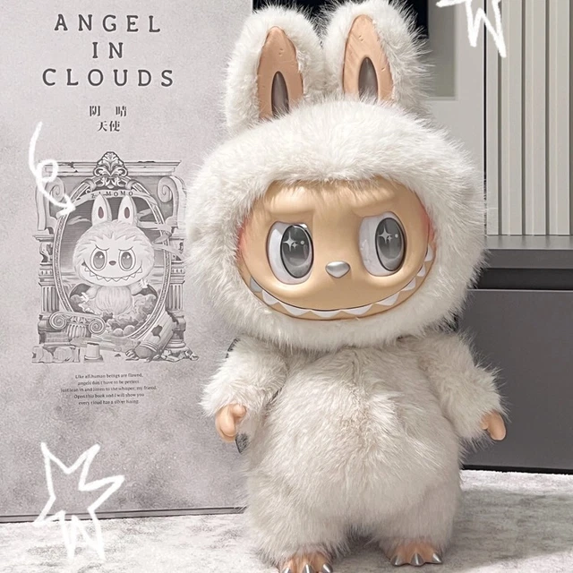 THE MONSTERS ZIMOMO White Angel in Clouds Labubu Plush Doll 17cm Toy ...