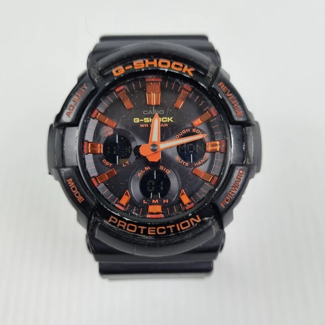 MENS CASIO G-SHOCK Watch 5445 GAS-100BR-1A Bright Orange 2018 Solar 5 ...