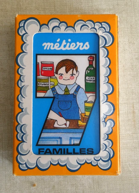 VINTAGE JEU DES 7 familles puzzle METIERS France Cartes Complet EUR 4 ...