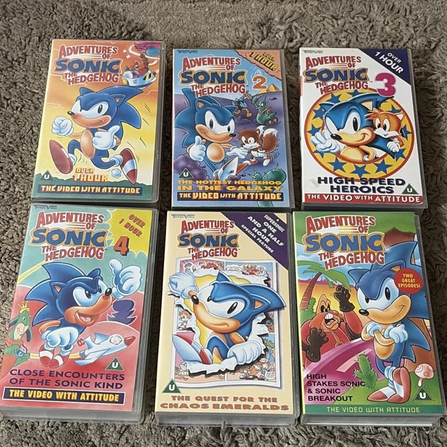 SONIC THE HEDGEHOG Adventures Of VHS Video Set Rare Official Sega £52. ...