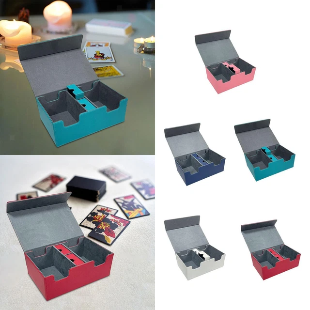 TRADING CARD DECK Box, Sleeved Cards Holder Can Holds 400+ Cards ...