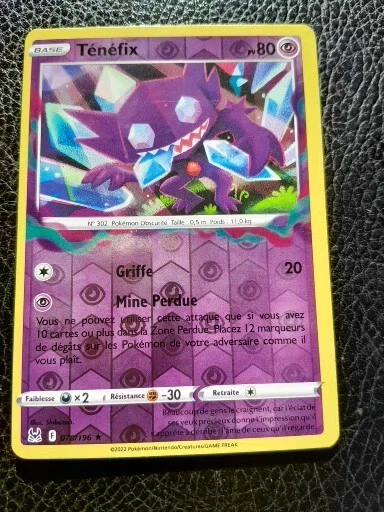 CARTE POKEMON TENEFIX reverse 070/196 EB11 Epée & Bouclier Origine ...