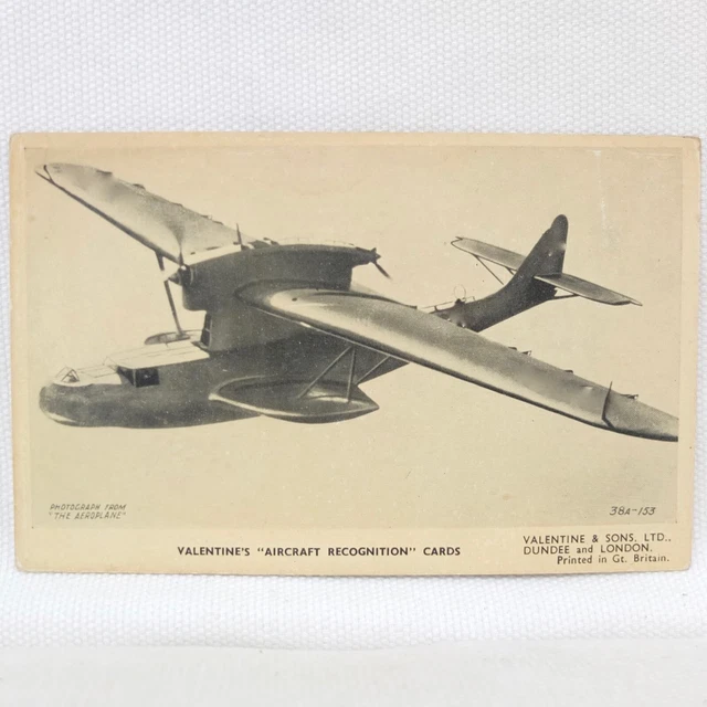 WW2 DORNIER DO 18k SEAPLANE POSTCARD VALENTINES RAF AIRCRAFT ...