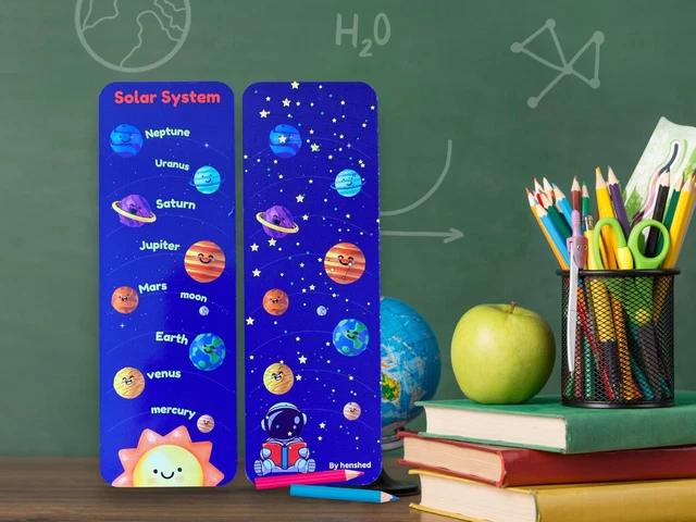 CHILDRENS SOLAR SYSTEM Bookmark, kids bookmarks, space, planets ...
