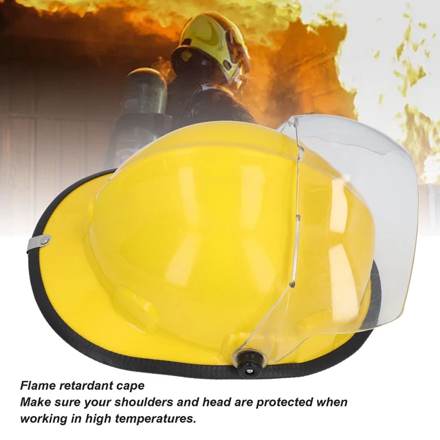 FIRE RESCUE HELMET With Face Shield Flame Retardant Adjustable Shock ...