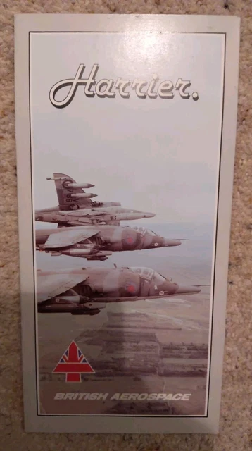 BRITISH AEROSPACE HARRIER Information Sheet Card 1980s £2.64 - PicClick UK