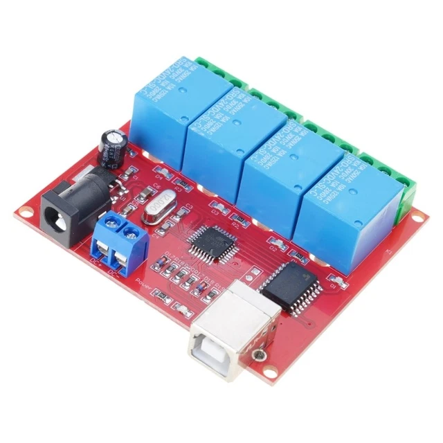4 CHANNEL 5V 12V 24V Relays Board USB Intelligent Home Relays ...