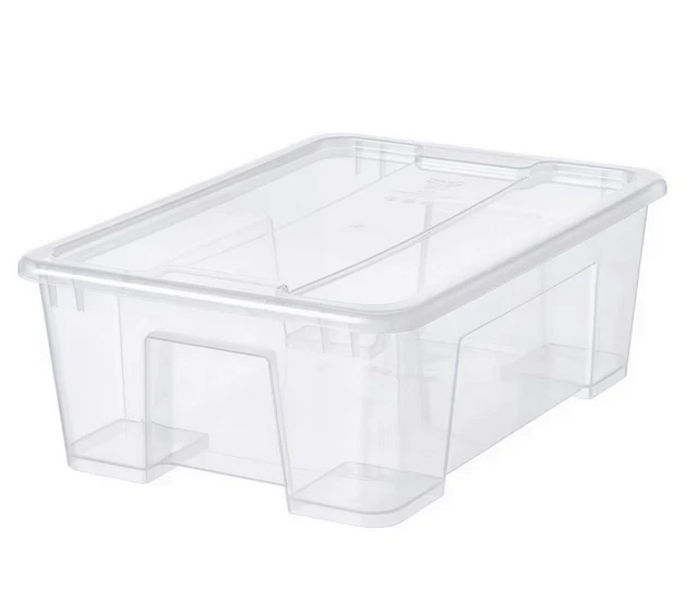 SAMLA IKEA BOX mit Deckel 11 l Vol. transparent mit Klick Funktion ...