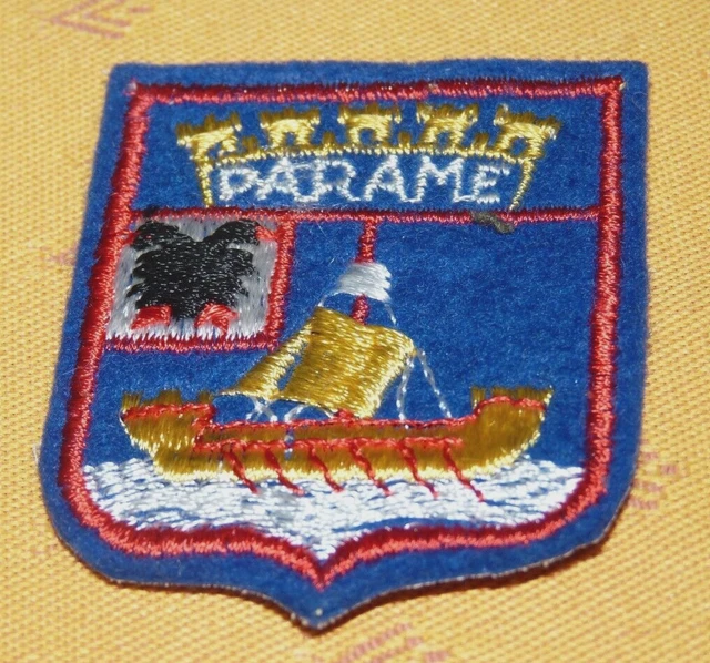ANCIEN ÉCUSSON À coudre en feutre brodé blason de Paramé neuf Vintage patch EUR 5,00 - PicClick FR