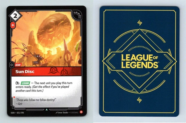 SUN DISC 021/298 Origins NM Riftbound League of Legends ShipNow TCG LOL ...