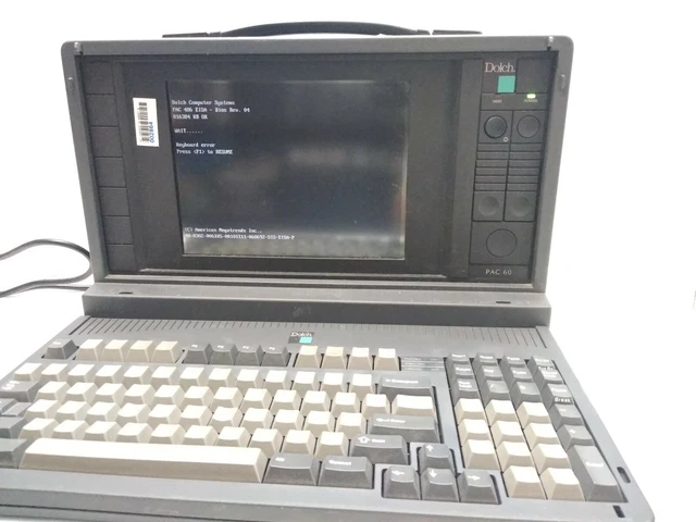 DOLCH COMPUTER SYSTEMS PAC 60 Portable PC LCD, Floppy drive, Powers On ...