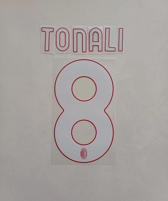 KIT MILAN TONALI 2022/2023 Nome numero Milan calcio Kit name number ...