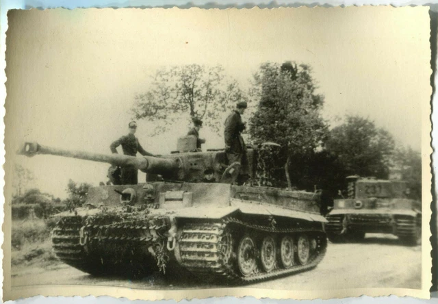 GERMAN WWII PHOTO: Wehrmacht Panzer Vi Tiger Heavy Tanks On A Road £7. ...
