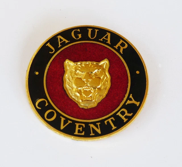 VINTAGE JAGUAR COVENTRY Enamel Label Badge, Boxed Minamel Collectors ...