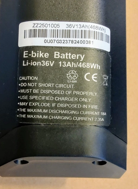 OXYGEN S CROSS / Swifty AT656 Etc Downtube Ebike Battery Li-ion 36V ...