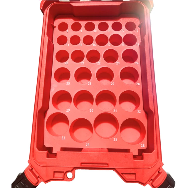 MILWAUKEE MECHANICS PACKOUT Tray – Metric 29-Piece Deep-Socket Holder ...