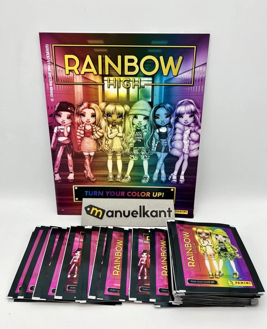 RAINBOW HIGH TURN your color up! Album + 50 bustine di figurine vers ...