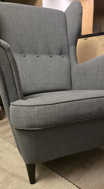IKEA STRANDMON WING Chair – Dark Grey – Excellent Condition £177.50 ...