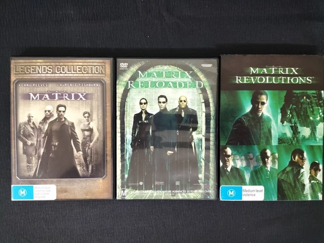 MATRIX TRILOGY DVD Set - The Matrix - Reloaded - Revolutions - PAL ...