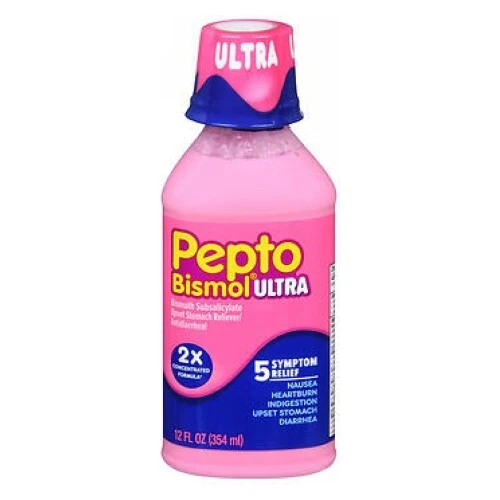 PEPTO-BISMOL MAXIMUM STRENGTH Liquid Upset Stomach Reliever ...