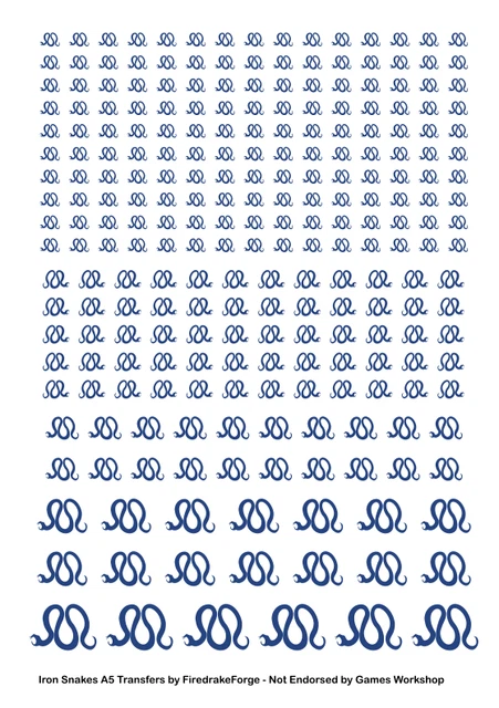 WARHAMMER 40K ULTRAMARINES Iron Snakes Custom Transfer Sheet A5 £7.99 ...