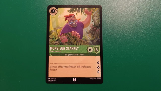 CARTE DISNEY LORCANA Chapitre 3 - Monsieur Starkey - Pirate Sournois 88 ...
