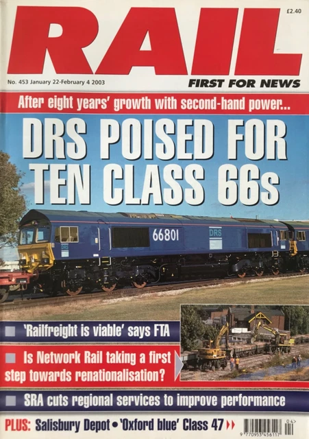 BACK ISSUE: RAIL magazine: No. 453: 2003-01: January: Ian Allen. £1.42 ...