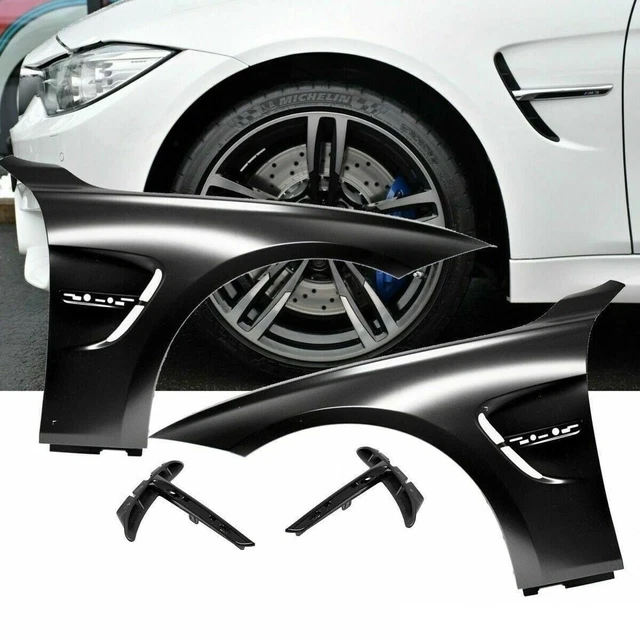 BMW F30 F31 M3 Style Front Wings Fenders Pair Left Right Black Side ...