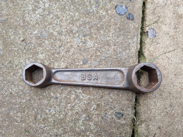 BSA SPANNER WRENCH Tool 15-832 Vintage Motorcycle Classic Kit Roll Ring ...