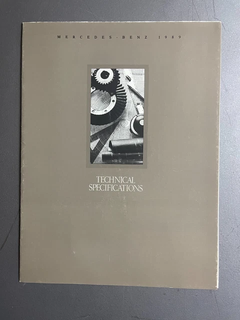 1989 MERCEDES BENZ Factory Full Line Technical Specifications Folder ...