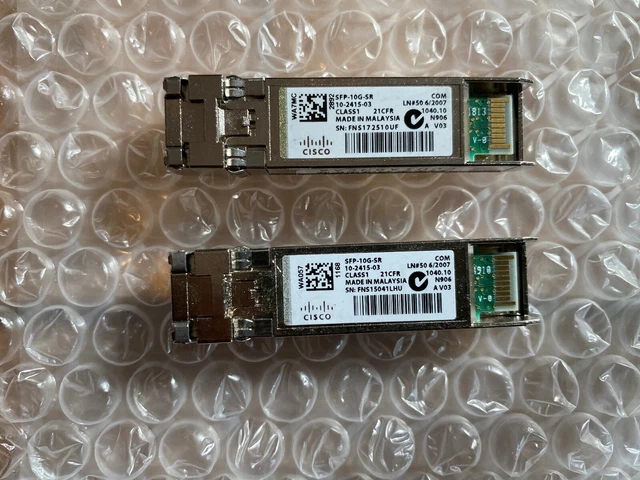 2X CISCO SFP-10G-SR Transceiver Module (Cisco 10-2415-03) Cisco ...