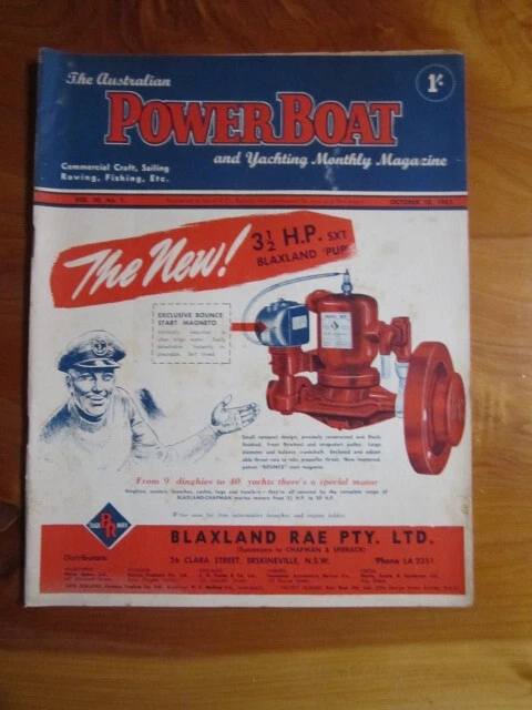 MAGAZINE THE AUSTRALIAN Power Boat And Yachting 1951 Great ***Must See ...