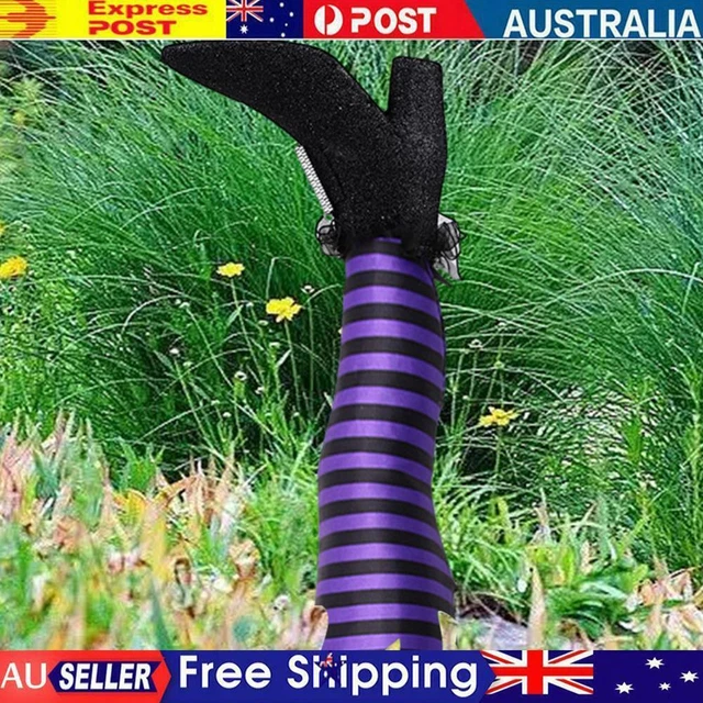 HALLOWEEN WITCH LEG Evil Witch Legs Upside Down Decorative for Yard ...