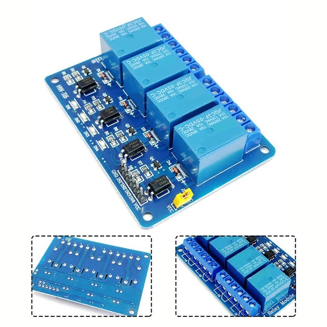 4-WAY CHANNEL RELAY Module With Optocoupler, In Stock, 5V,12V,24V-reliable # £6.64 - PicClick UK
