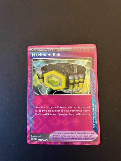 MAXIMUM BELT 117/131 Ace Spec Prismatic Evolutions NM Pokemon TCG £2.58 ...