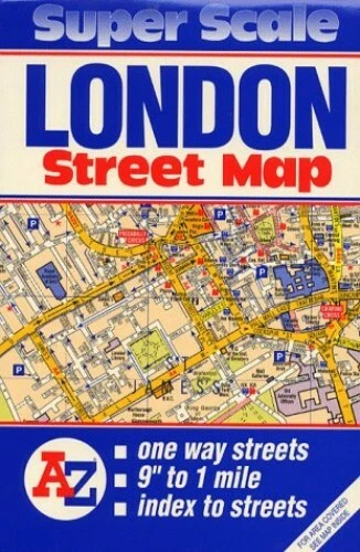 SUPER SCALE MAP of London by Geographers' A-Z Map Company Sheet map ...