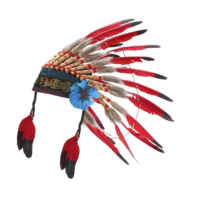NATIVE AMERICAN INDIAN Headdress Carnival Headpiece for Adults Men ...