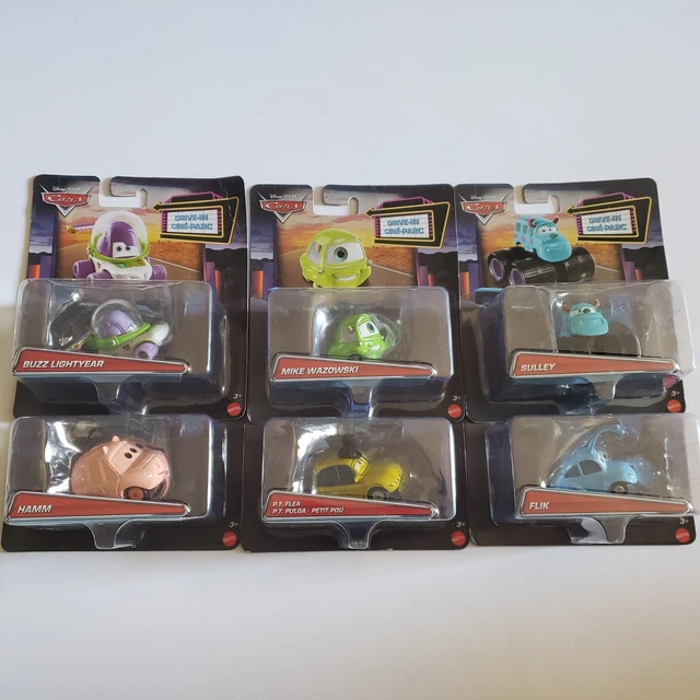 DISNEY PIXAR CARS Monsters Inc Mike Wazowski & Sulley Mattel 1:55 Scale ...