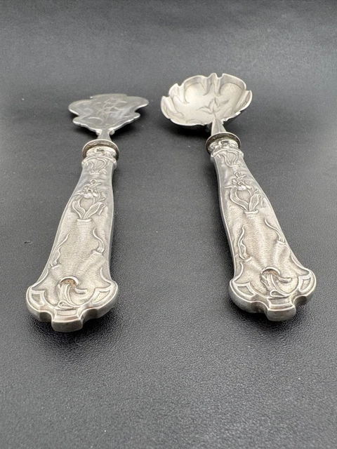 COUVERT DE SERVICE à entremet dessert manche argent Minerve c. 1900 EUR ...