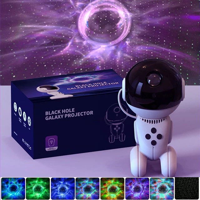 ROBOT PROJECTOR GALAXY Starry Black Hole Night Light Star Nebula Space ...