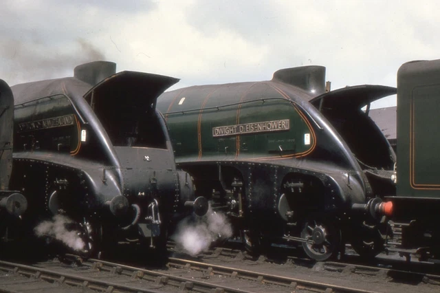 35MM RAILWAY SLIDE: COLOUR-RAIL: BRE 271: CLASS A4: 60008 DWIGHT D ...