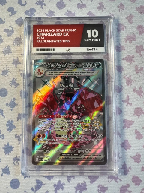 POKÉMON TCG CHARIZARD EX SVP 074 Paldean Fates Promo ACE GRADING 10 GEM ...
