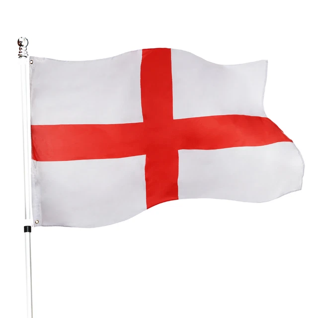 ST GEORGE FLAG 5Ft X 3Ft England National Flags Sports Football Event ...