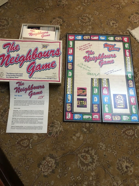 THE NEIGHBOURS BOARD Game, 80s, Rare, Complete, Collectable,Vintage ...